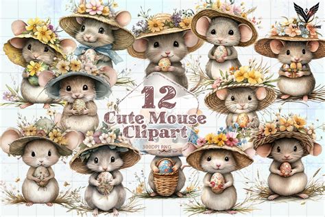 Cute Mouse Clipart Png Graphic By Victoryhome · Creative Fabrica