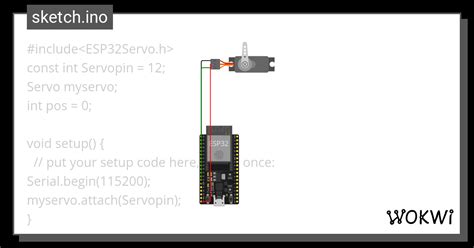 Servo Wokwi ESP STM Arduino Simulator