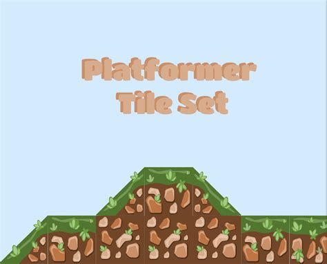 2D Platformer Tile Set By Senderin
