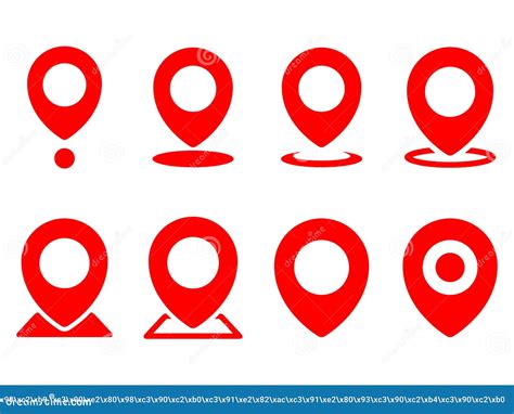 Pin Pointer Icon Set Stock Illustration Illustration Of Information