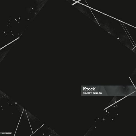 어두운 추상 사각형 배경 템플릿 은색 반짝임과 기하학적 패턴이있는 검은 사각형 텍스트 공간 고급스럽고 메탈릭합니다 크리스마스 파티 또는 야간 개념 0명에 대한 스톡 벡터