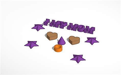 3d design i love my mom tinkercad