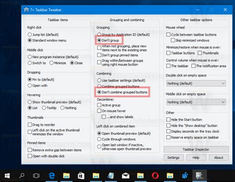 Get Classic Taskbar In Windows Disable Grouped Buttons