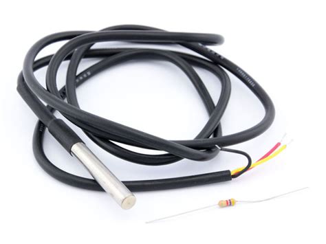 Waterproof Ds18b20 Digital Temperature Sensor Resistor 1 Meter