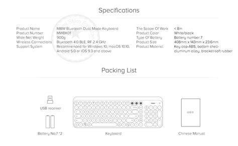 MIIIW Bluetooth Dual Mode Keyboard Xiaomistore Pk