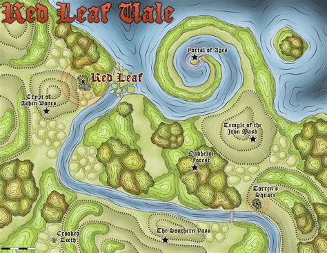 Red Leaf Vale A Great Regional Map We Used For A Mini Campaign