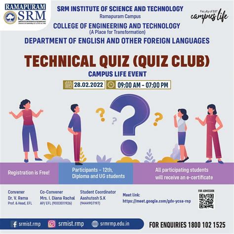Technical Quiz Quiz Club SRM Ramapuram SRMIST Ramapuram