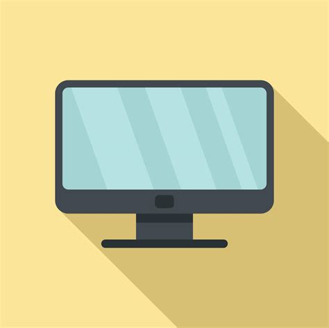 lcd monitor icon flat vector computer screen 15108201 vector art at