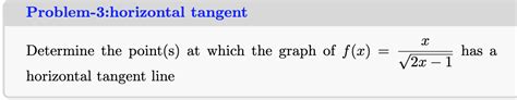 Solved Problem 3 Horizontal Tangent Has A Determine The Chegg Com