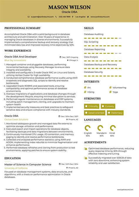Dba Resume Examples At Getjessieblog Blog