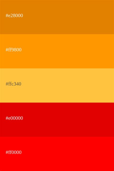 Paleta De Colores Naranja Códigos Y Combinaciones