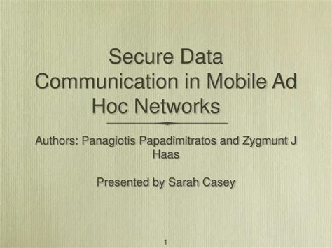 Ppt Secure Data Communication In Mobile Ad Hoc Networks Powerpoint
