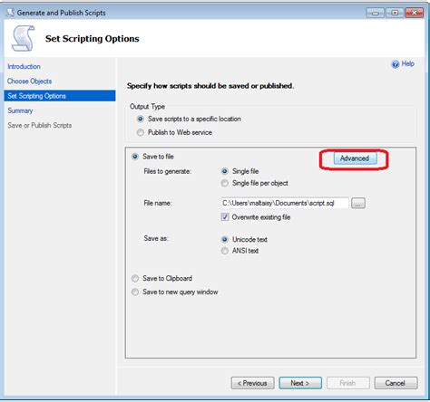 Logiciel Sql Server Management Studio SSMS Exporter la base de données SQL Server dans un