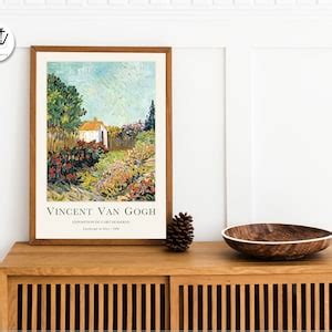 Van Gogh Print Museum Exhibition Poster Modern Farmhouse Wall Art