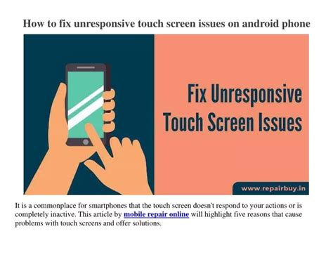 Ppt How To Fix Unresponsive Touch Screen Issues On Android Phone