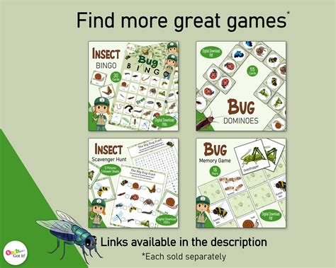 Bug Memory Cards A Printable Creepy Crawler Picture Matching Game For