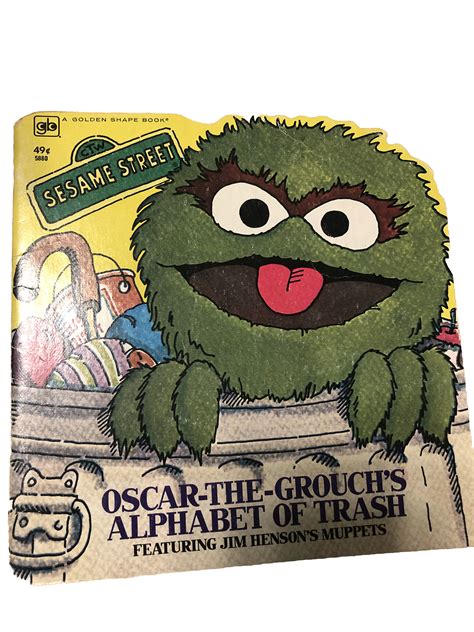A Golden Shape Book Oscar The Grouchs Alphabet Of Trash 1977 Sesame