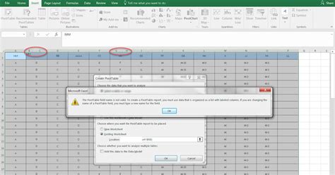 Homemade Diy Howto Make The Pivottable Field Name Is Not Valid To