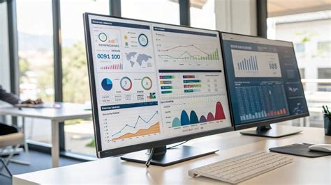 Business Intelligence Dashboard Displaying Data Analytics And
