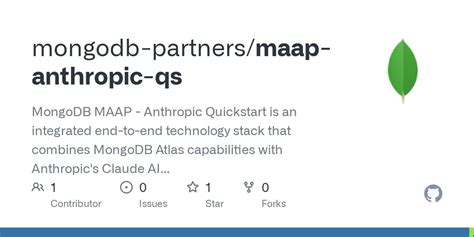 Github Mongodb Partnersmaap Anthropic Qs Mongodb Maap Anthropic Quickstart Is An