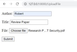 Upload A File In Django