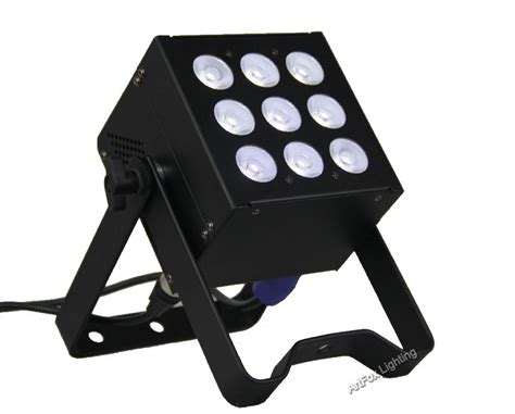 Square Par 9-9x10w RGBW or 9x12w RGBWA or 9x15w RGBWA-UV - ArtFox Lighting