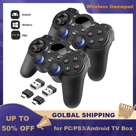 Usb Wireless Gamepad Game Controller For Pc Laptop 2 4g Joystick Joypad For Ps3 Android Tv 