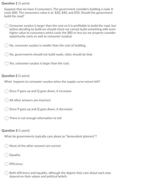 Solved Question 1 1 Point Suppose That We Have 3 Chegg Com