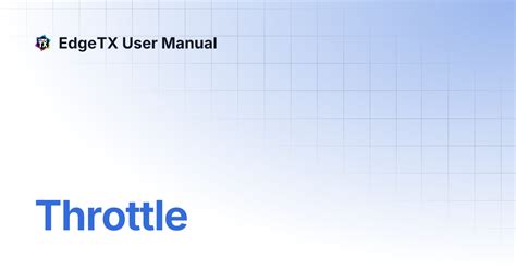 throttle edgetx user manual