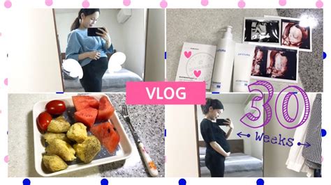 ᴠʟᴏɢ 30주 임산부 브이로그ㅣ일상 브이로그ㅣ백일해접종ㅣ입체초음파ㅣ태동ㅣ태교수업오가닉공ㅣ먹방감자빵 갈비탕 김치볶음밥 에어프라이어홈런볼 스벅애플망고요거트