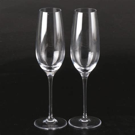 Tiffany And Co Crystal Champagne Flutes Ebth