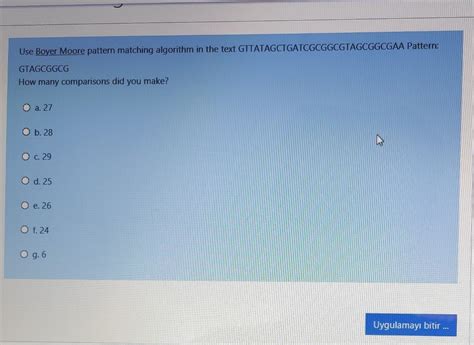 Solved Use Boyer Moore Pattern Matching Algorithm In The
