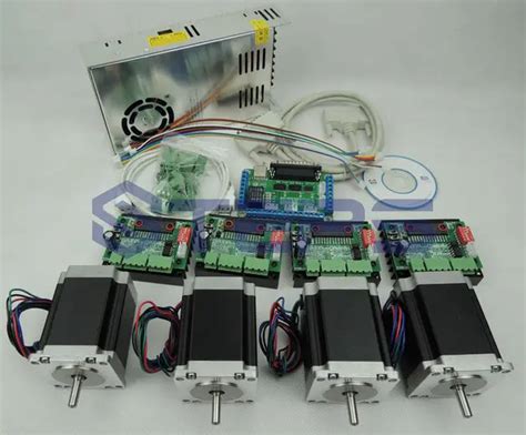 CNC Kit 4 Axis Controller Kit Nema23 76mm 3A Stepper Motor CNC 4 Axis TB6560 Stepper Motor