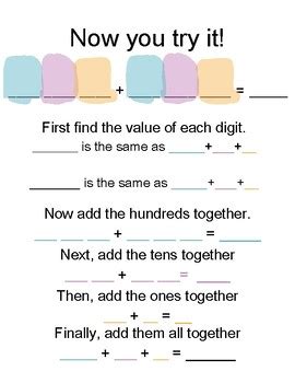 Adding Three Digit Numbers By MsFaysMathGuides TPT