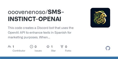 github ooovenenoso sms instinct openai this code creates a discord
