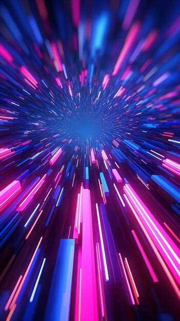 Premium Photo 3d Render Abstract Background With Pink Blue Glowing