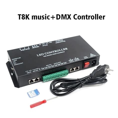 t8k music dmx controller led light illusion full color racing music