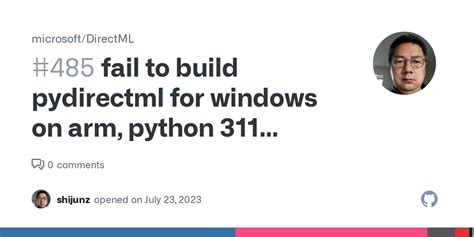 Fail To Build Pydirectml For Windows On Arm Python 311 Unresolved