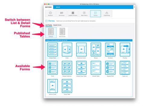 Forms Section Templates Selection 4d For Ios 4d Blog