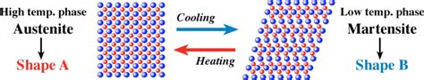 Schema Of The Thermoelastic Martensitic Transformation In Shape Memory
