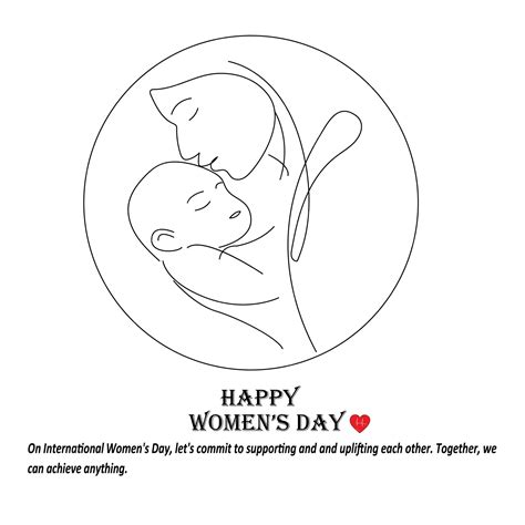 Счастливого Международного женского дня открытка непрерывная одна линия рисунка векторная