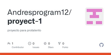Github Andresprogram Proyect Proyecto Para Protalento