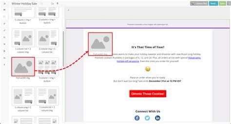using layout and element blocks in your emails