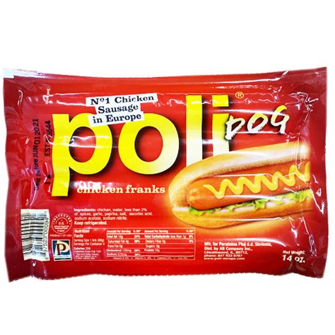 Shop Poli Chicken Franks 1lb454g Poli Online Mezehub