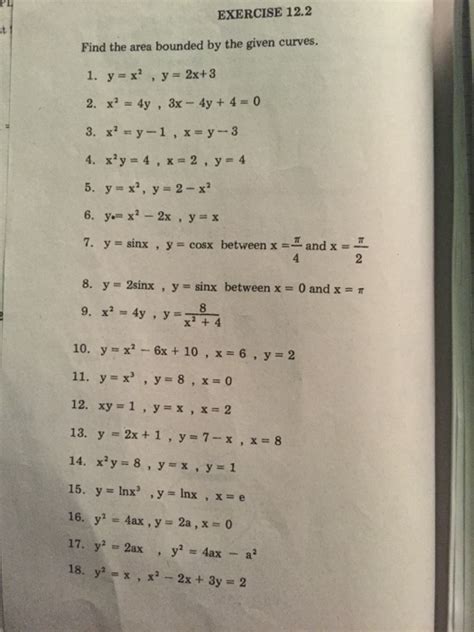 solved exercise 12 2 find the area bounded by the given