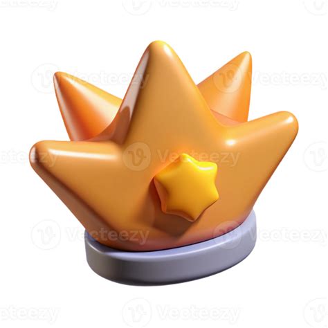 Exquisite Ethereal Surreal Crown Shaped Badge With Pointed Tips Symmetrical Flat Color Single