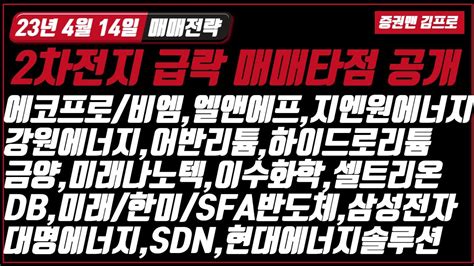 에코프로 이날만 기다렸다에코프로엘앤에프지엔원에너지강원에너지어반리튬하이드로리툼금양이수화학셀트리온헬스케어db한미반도체sfa반도체대명에너지sdn현대