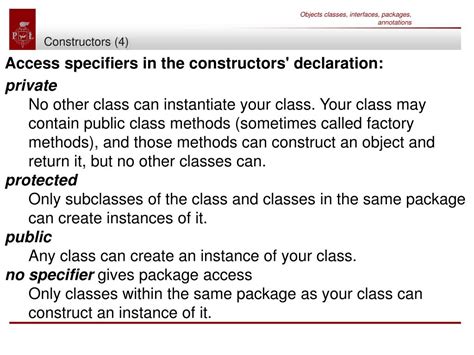 ppt „ objects classes interfaces packages annotations ” powerpoint