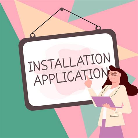 Text Caption Presenting Installation Application Word Written On The Act Of Replacing An Older