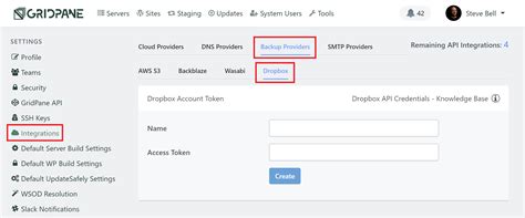 Create And Set Your Dropbox API Token GridPane